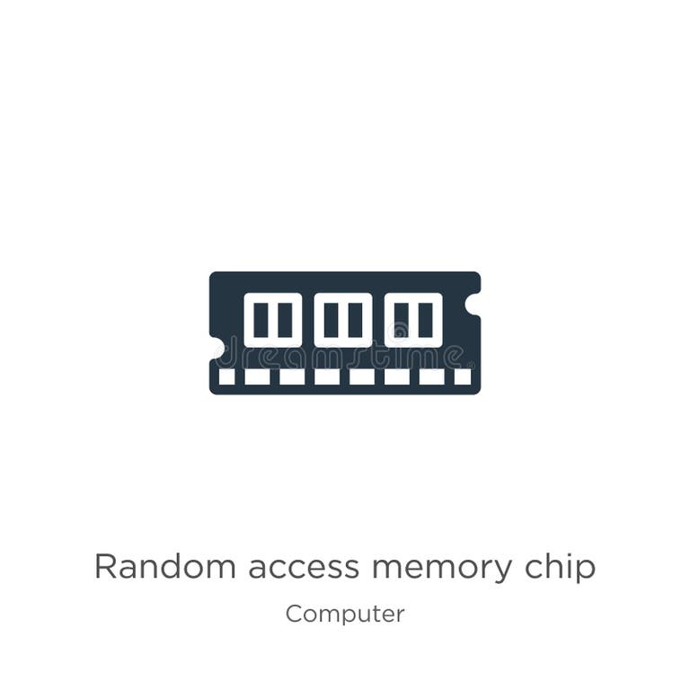 Random Access Memory Chip Icon Vector. Trendy Flat Random Access Memory ...