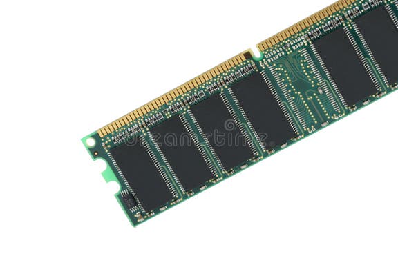 Random Access Memory Chip on White Stock Photo - Image of chips, design ...
