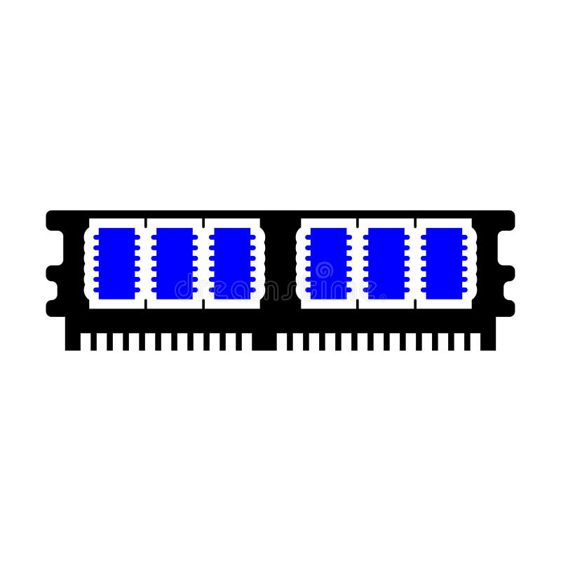 Random Access Memory Icon stock illustration. Illustration of graphic ...