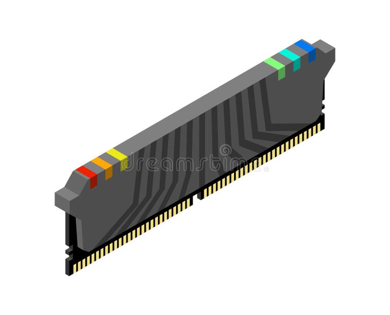 Random Access Memory Isolated. RAM Memory Card Stock Vector ...