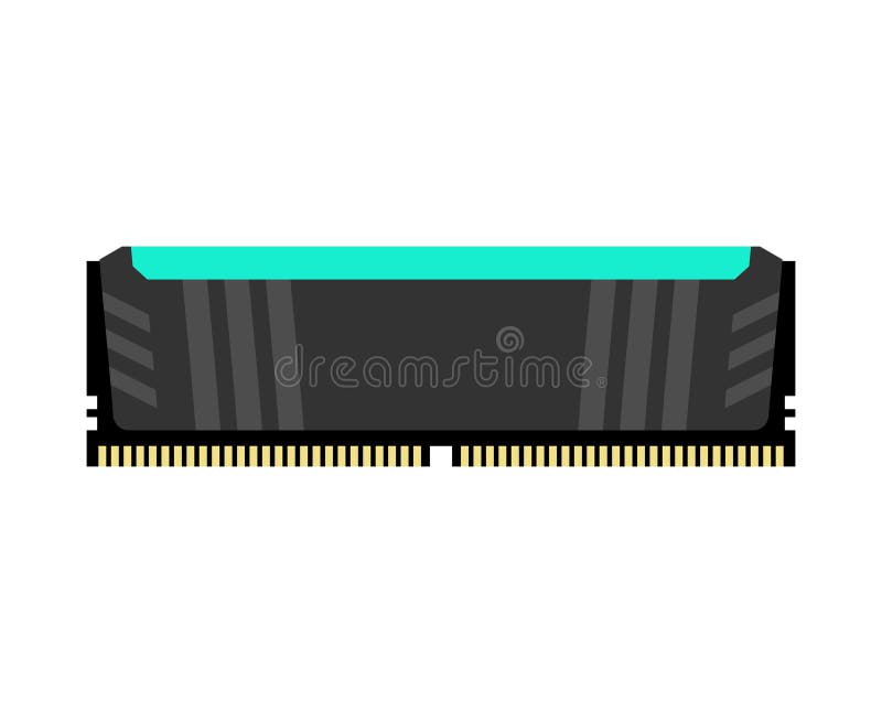 Random Access Memory Isolated Ram Memory Card Stock Vector Illustration Of Outline Data