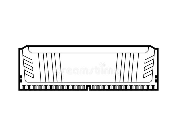 Random Access Memory Isolated. RAM Memory Card Stock Vector - Illustration of technology ...