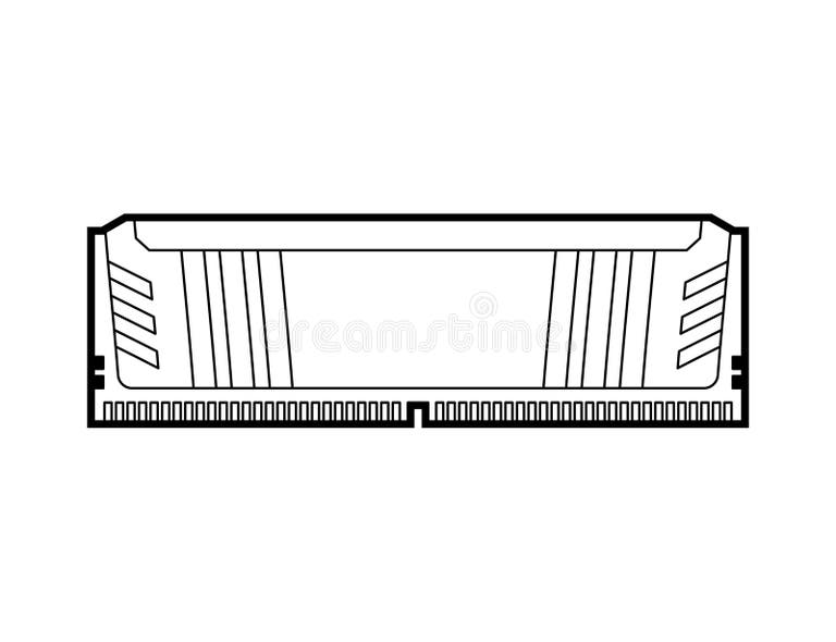 Random Access Memory Isolated. RAM Memory Card Stock Vector - Illustration of technology ...