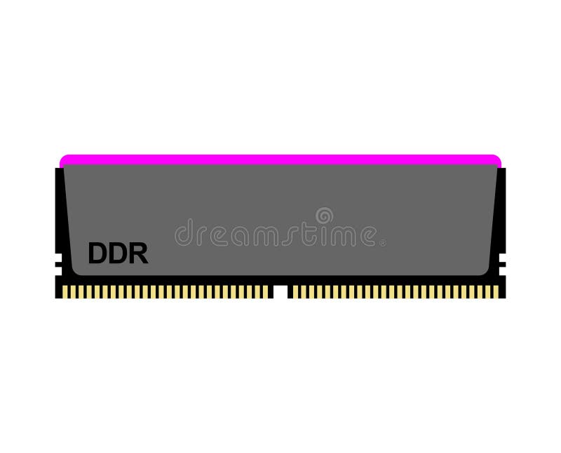 Random Access Memory Isolated Ram Memory Card Stock Vector Illustration Of Byte Computer