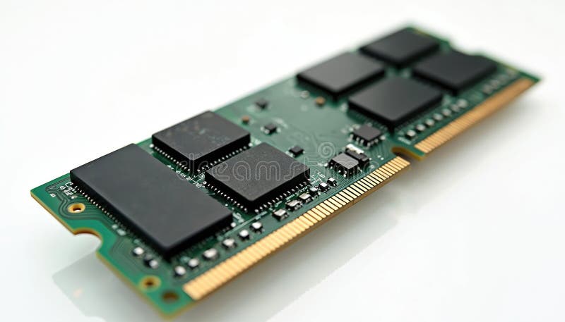Random Access Memory Module Isolated White Background. Computer Tech Component, Data Storage ...