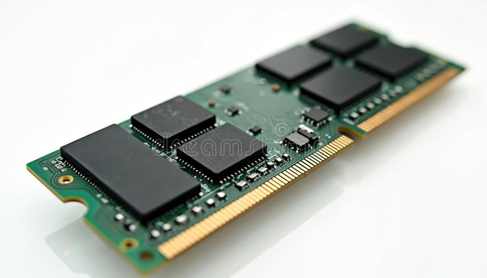 Random Access Memory Module Isolated White Background. Computer Tech Component, Data Storage ...