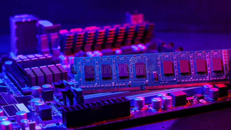 Random Access Memory the Strip is Inserted into the Motherboard ...