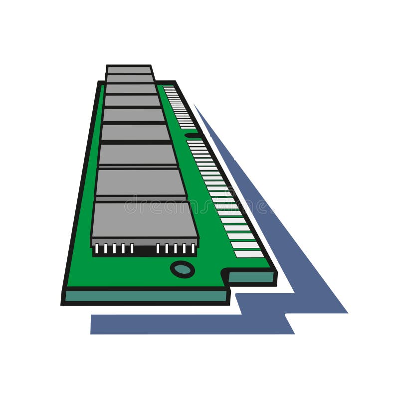 Random Access Memory On White Background In EPS10 Stock Illustration ...