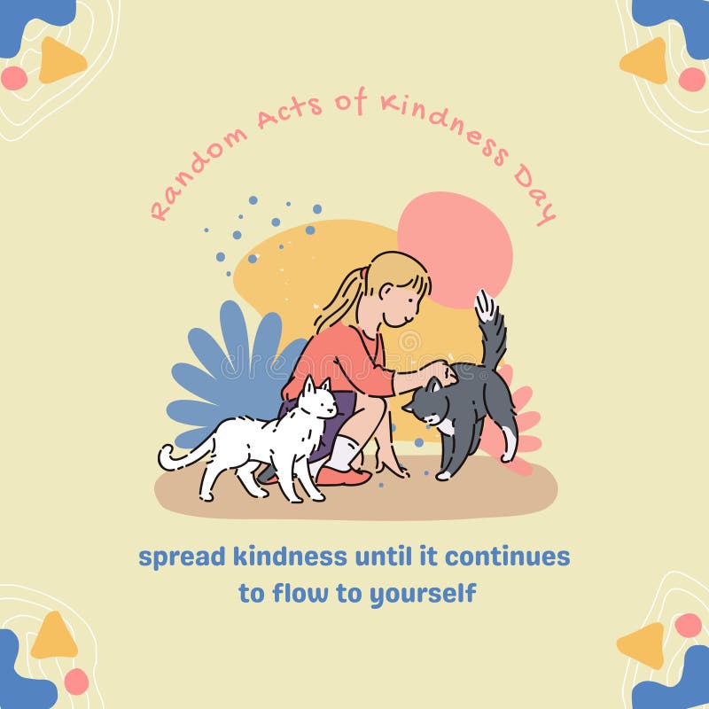 Random Acts of Kindness Day Stock Illustration - Illustration of comics ...