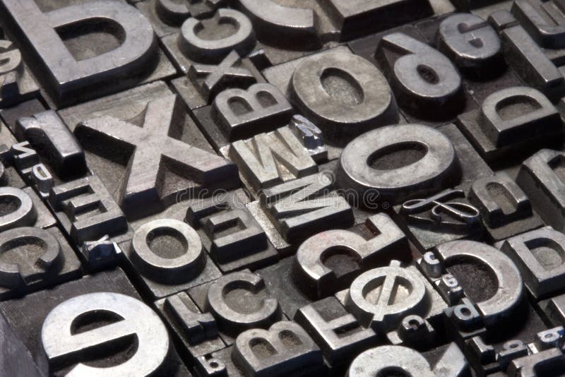 Typeset Letters and Numbers Stock Image - Image of office, font: 20998097
