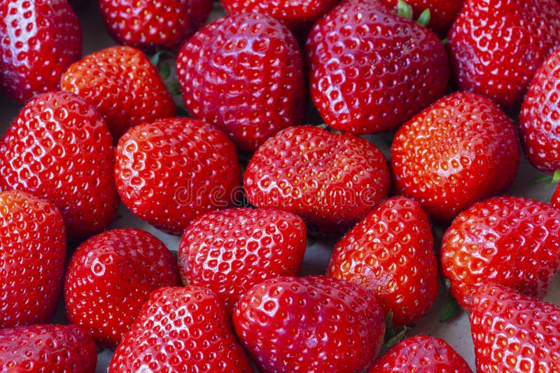 Random Arrangement of Strawberries Creates a Visually Appealing Rich ...