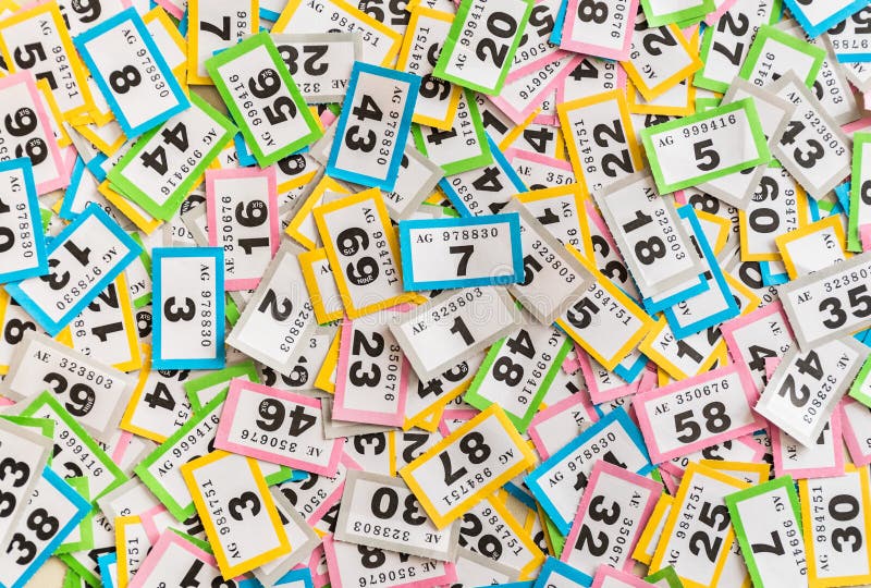 A Random Array of Multicoloured Raffle Tickets Stock Image - Image of ...