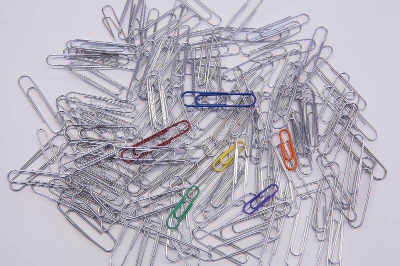 Random Array of Paper Clips Stock Image - Image of desk, report: 67614249
