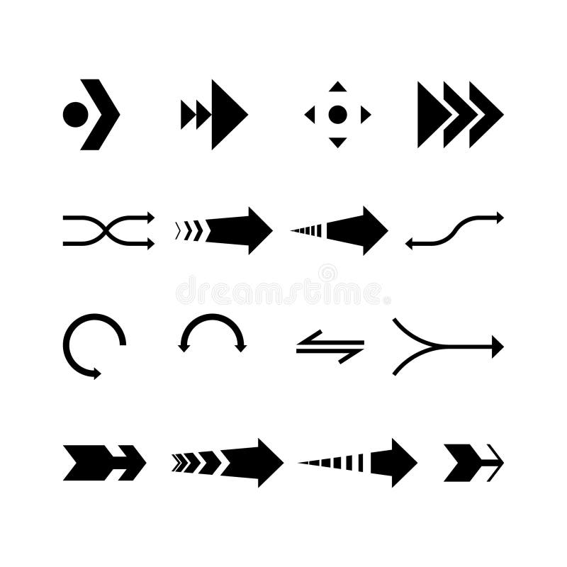 Random Arrow Vector Illustration Icon Stock Vector - Illustration of ...