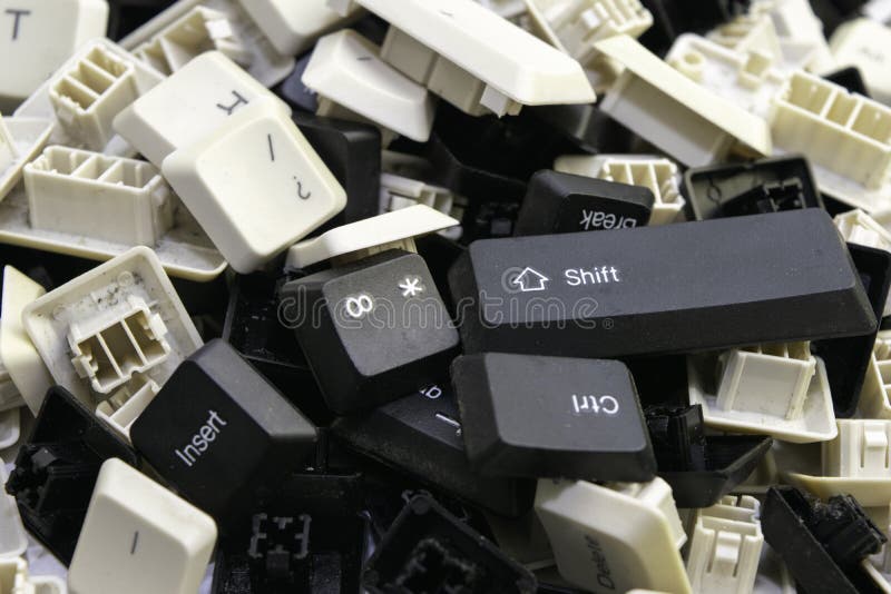 Random Assorted Keys from Old Computer Keyboards Stock Image - Image of ...