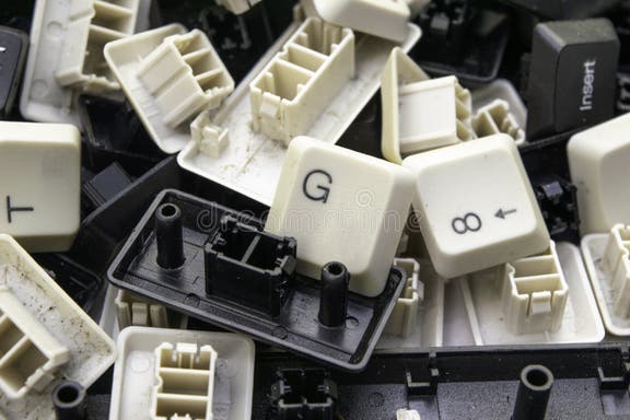 Random Assorted Keys from Old Computer Keyboards Stock Image - Image of ...