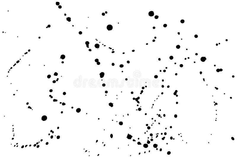 Random Black Ink Splatters on a White Background, Creating an Abstract ...