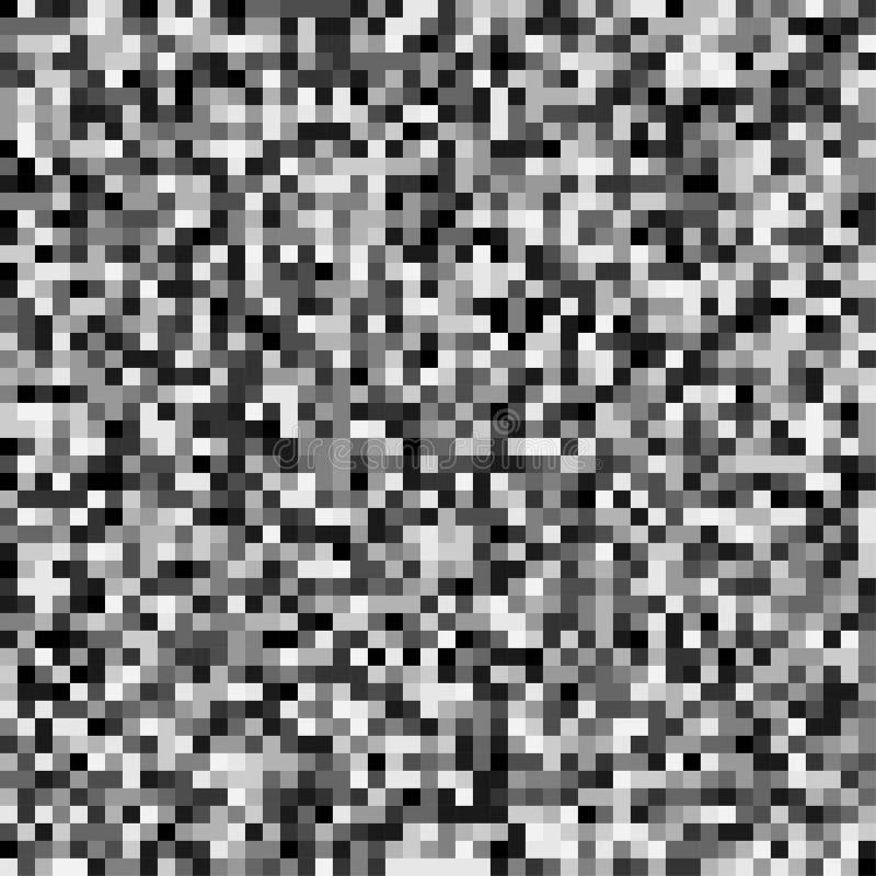 Random Black and White Abstract Pixel Art, Simple Vector Illustration ...