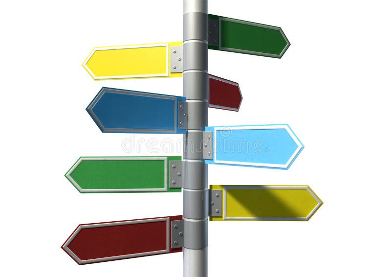 Direction road signs stock vector. Illustration of destination - 20127861