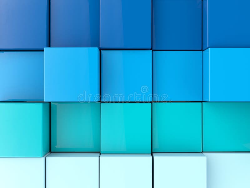 Random blue cubes stock illustration. Illustration of decoration - 92223519
