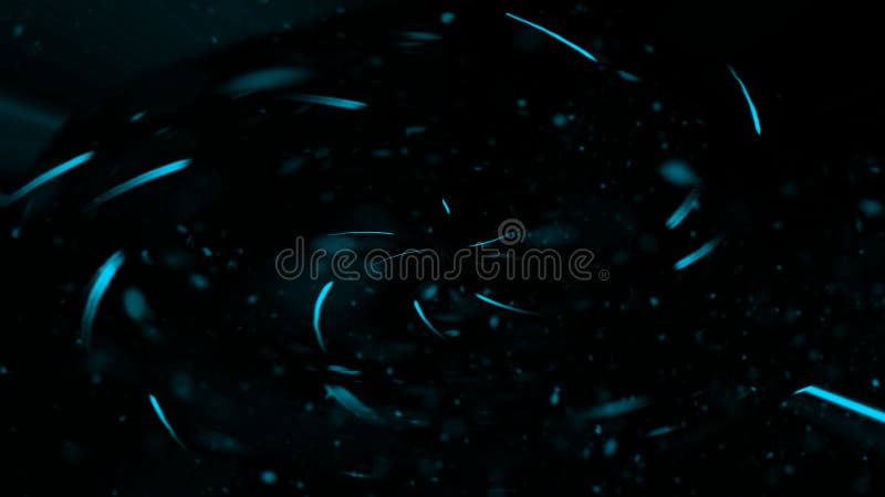 Random Blue Embers Flying Sparks Particles Isolated on the Black ...