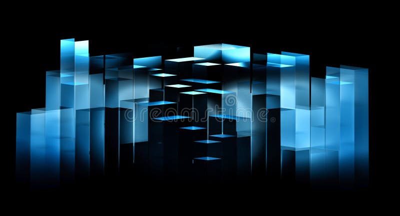 Abstract glass boxes stock illustration. Illustration of abstract ...