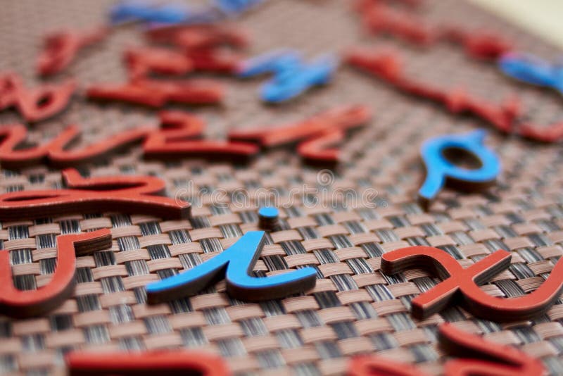 Random Blue and Red Letters Stock Photo - Image of creative ...