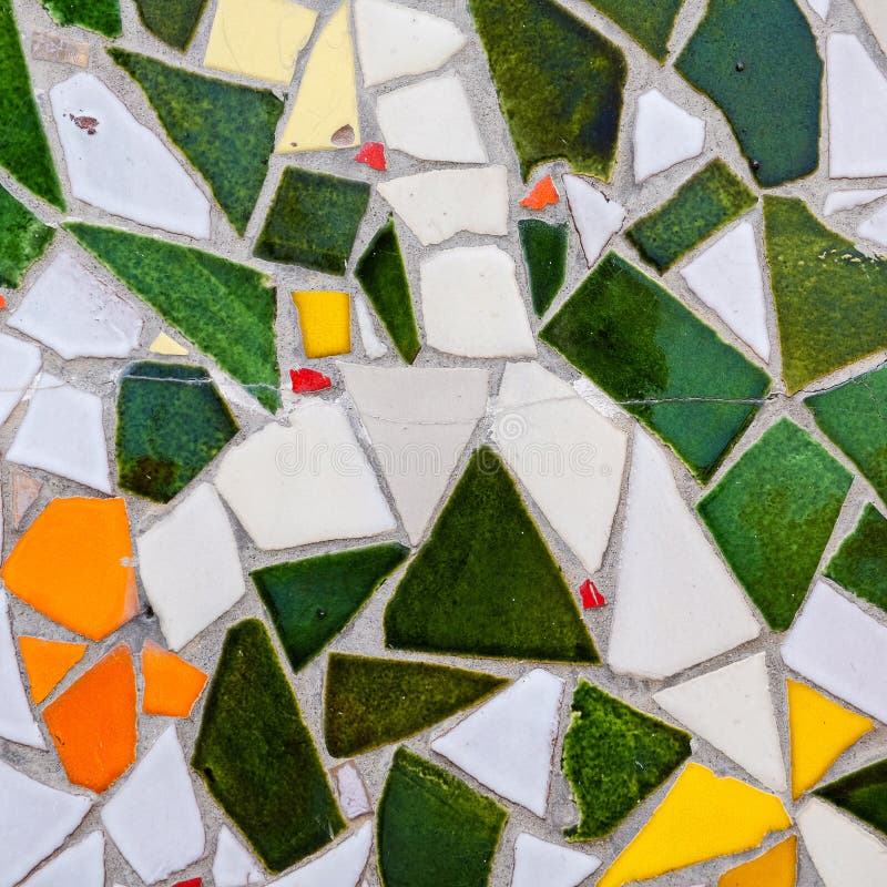 Broken Tiles Mosaic Seamless Pattern Stock Image - Image of crack ...