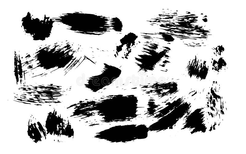 Random Brush Strokes Background Isolated Stock Vector - Illustration of ...