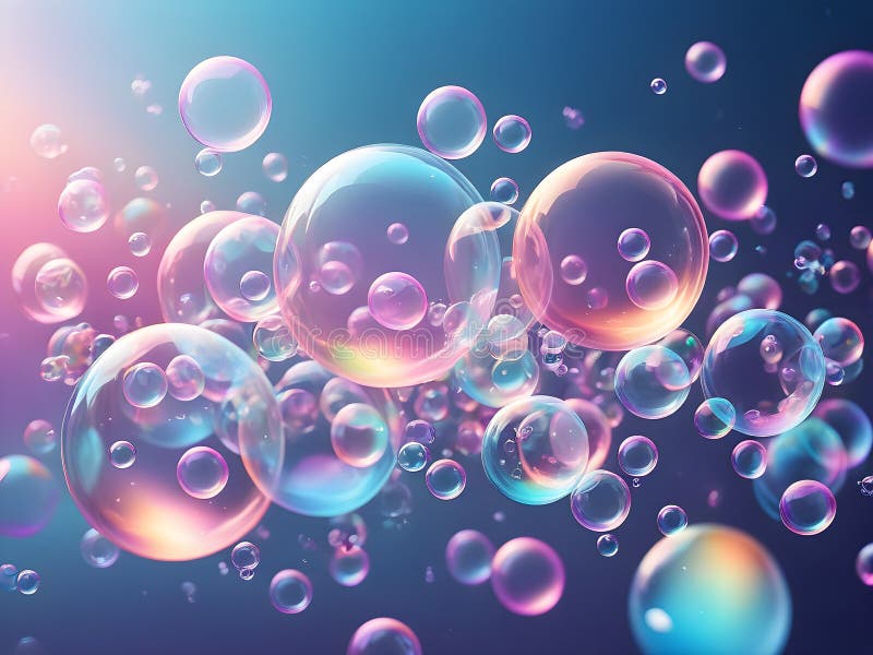 Random Bubbles Background with Light Air and Mild Soap and Water Stock ...