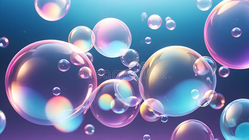 Random Bubbles Background with Light Air and Mild Soap and Water Stock ...
