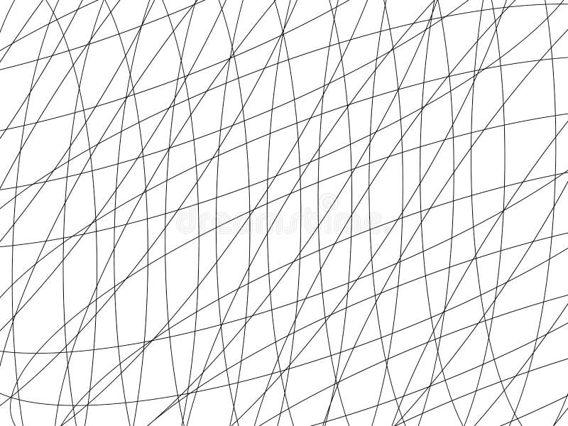 Random Chaotic Lines Abstract White Background. Linear Texture Stock ...