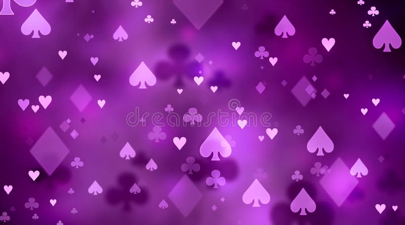Random Chaotic Poker Bokeh Pattern of Playing Card Icons Stock ...