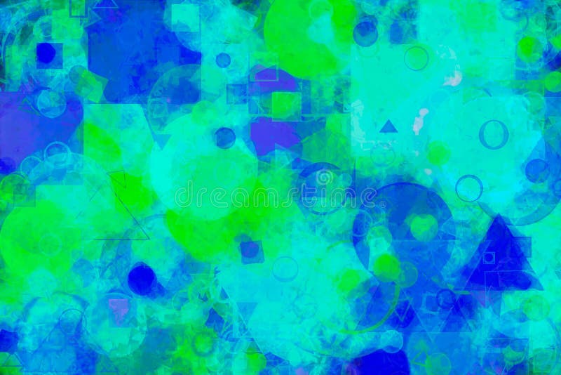 Random Circle, Square & Rectangle Shape. Brushed, Modern, Messy ...