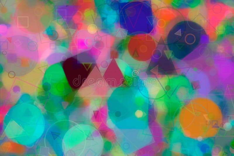 Random Circle, Square & Rectangle Shape. Color, Creative, Drawing ...