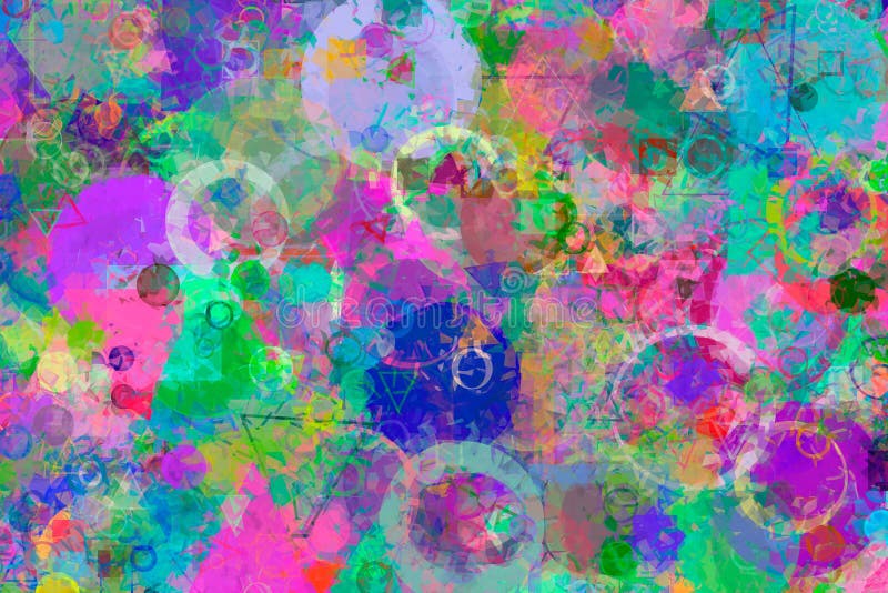 Random Circle, Square & Rectangle Shape. Design, Texture, Web & Modern ...