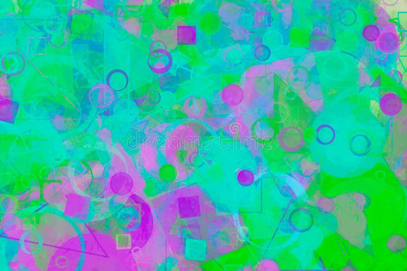 Random Circle, Square & Rectangle Shape. Generative, Background ...