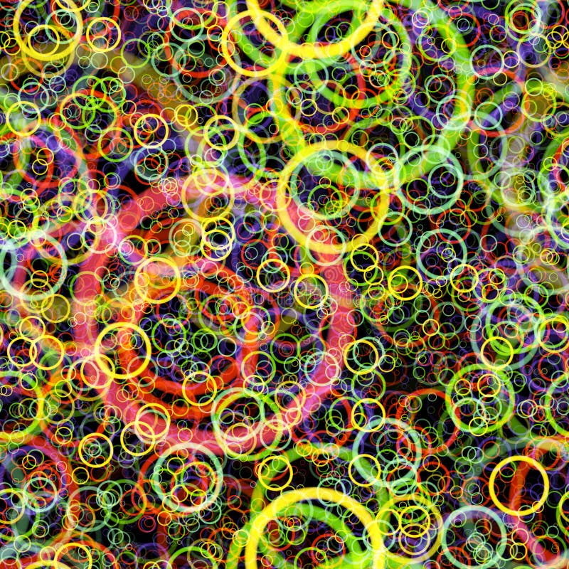 Random Circles Ovals Forming Squiggly Lines Abstract Artistic Stock