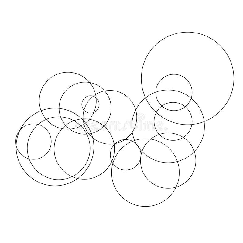 Random Circles Abstract Geometric Composition Stock Vector ...