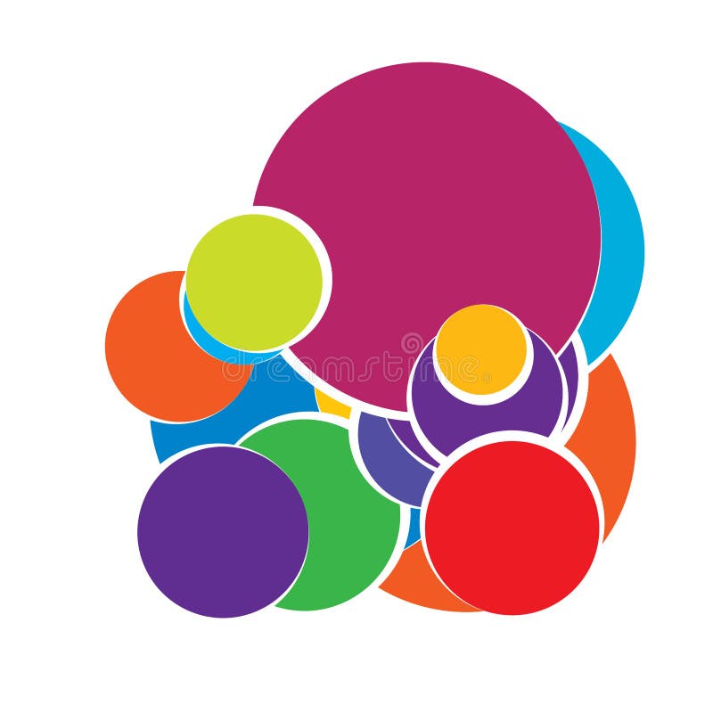 Random Circles Abstract Geometric Composition Stock Vector ...