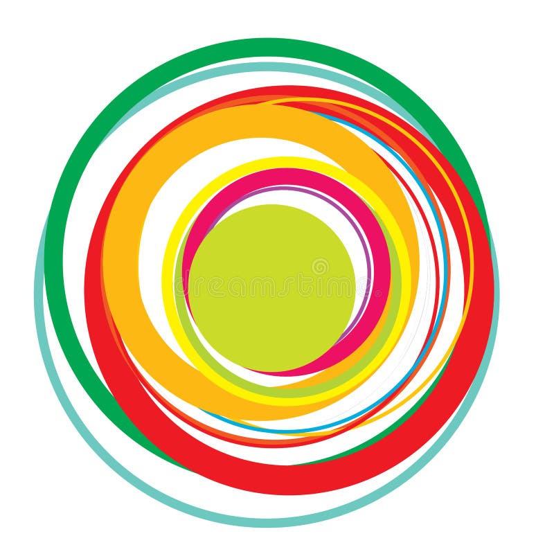 Random Circles Abstract Geometric Composition Stock Vector ...