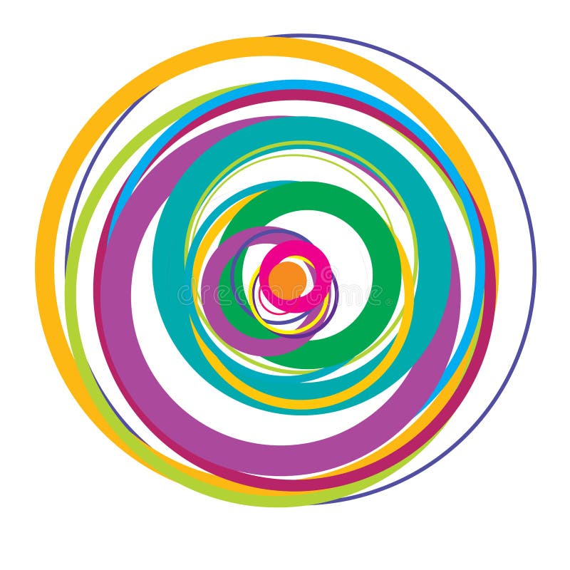 Random Circles Abstract Geometric Composition Stock Vector ...