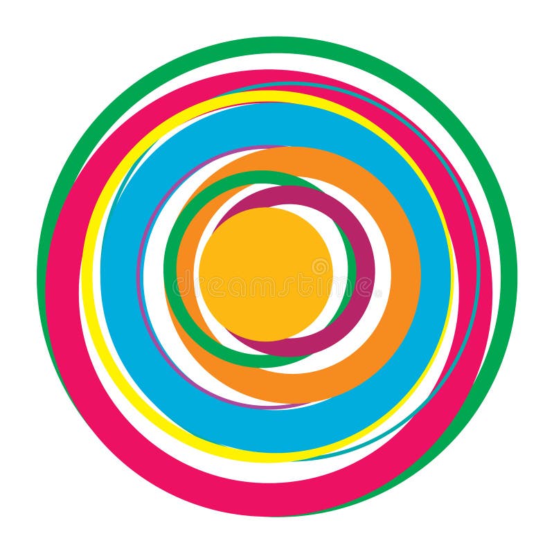 Random Circles Abstract Geometric Composition Stock Vector ...