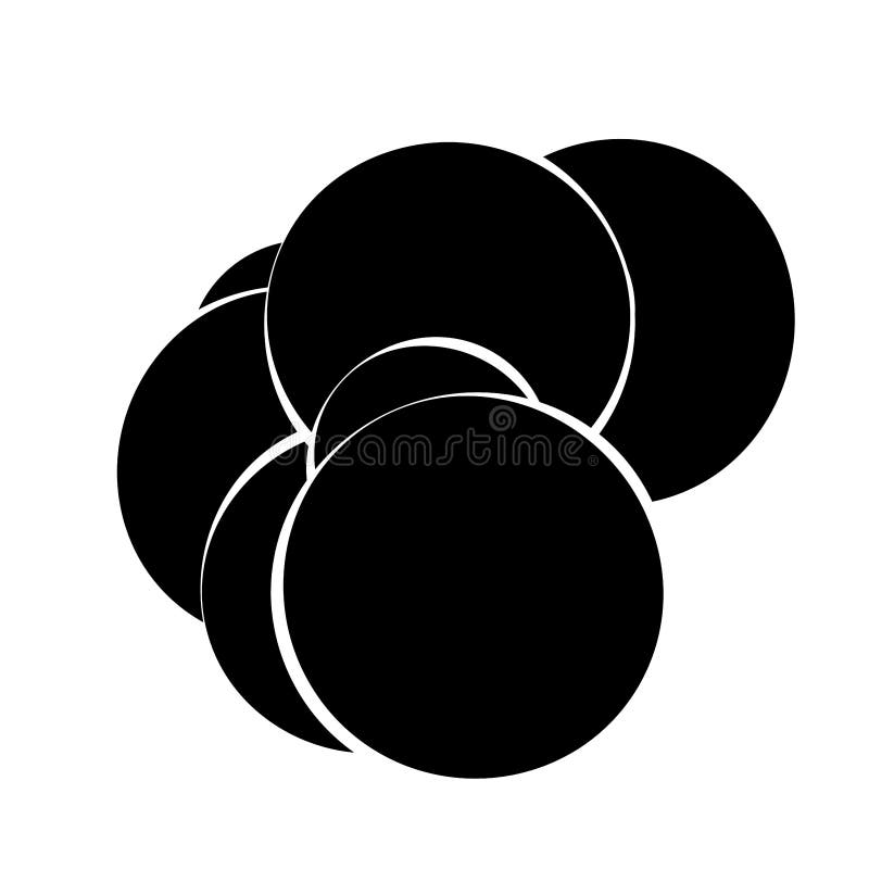 Random Circles Abstract Geometric Composition Stock Illustration ...