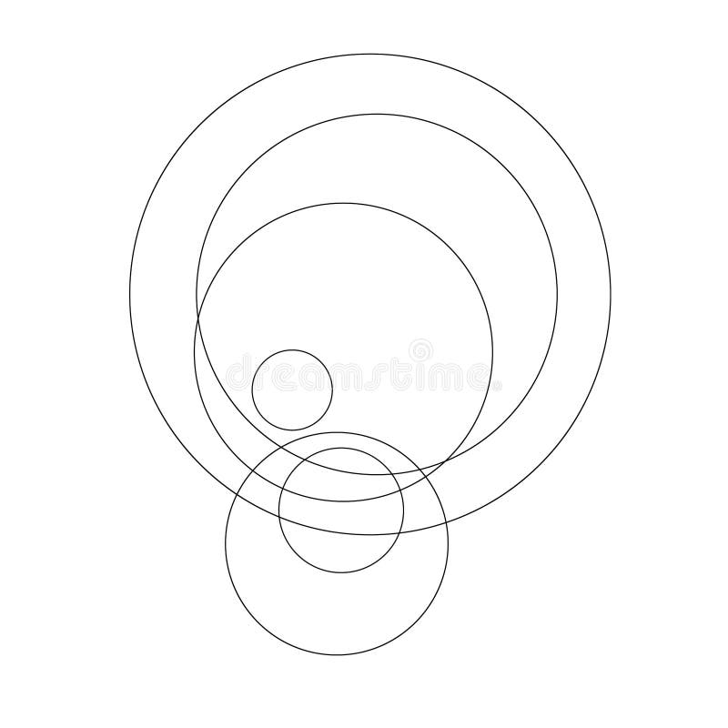 Random Circles, Circular Rings Geometric Design Element Stock Vector ...