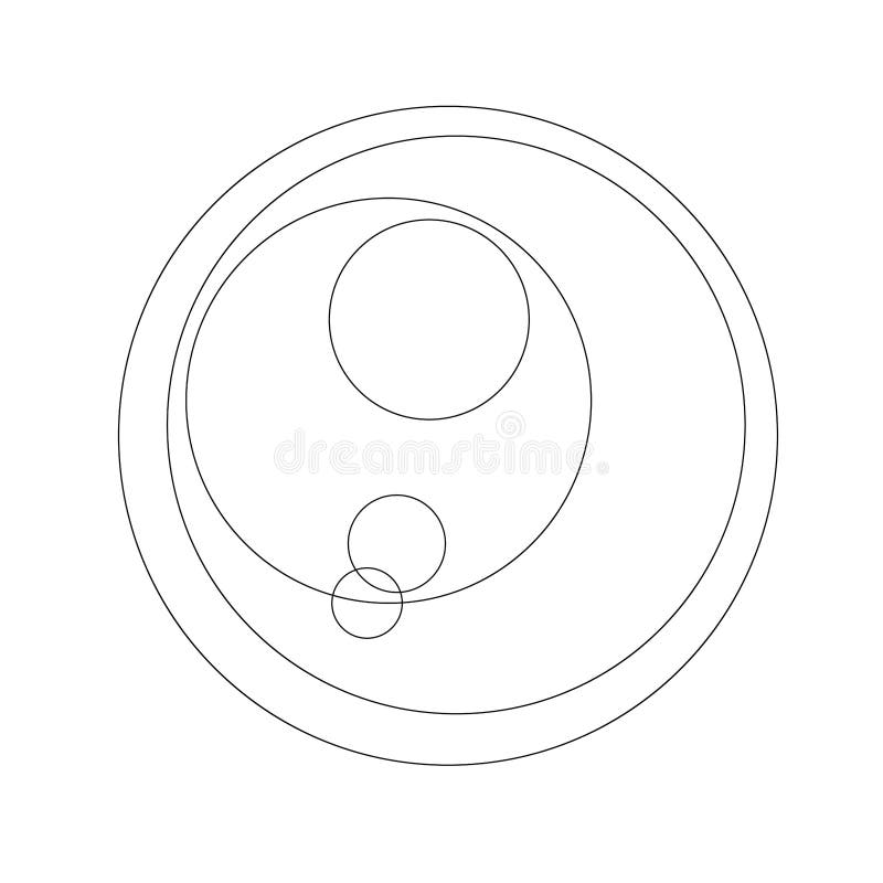 Random Circles, Circular Rings Geometric Design Element Stock Vector ...