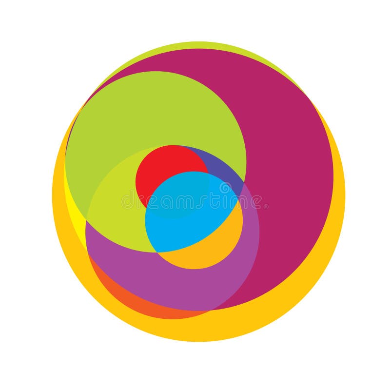 Random Circles, Circular Rings Geometric Design Element Stock Vector ...