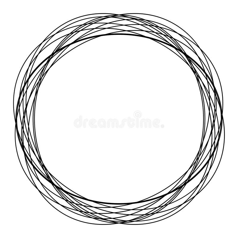 Random Circles, Circular Rings Geometric Design Element Stock Vector ...