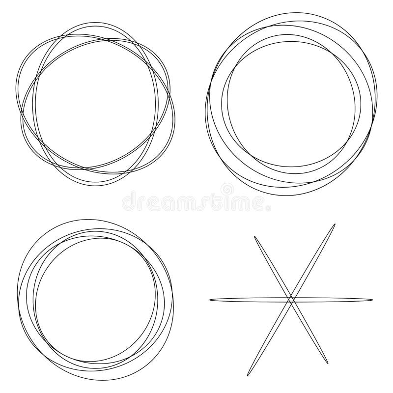 Random Circles, Circular Rings Geometric Design Element Stock Vector ...