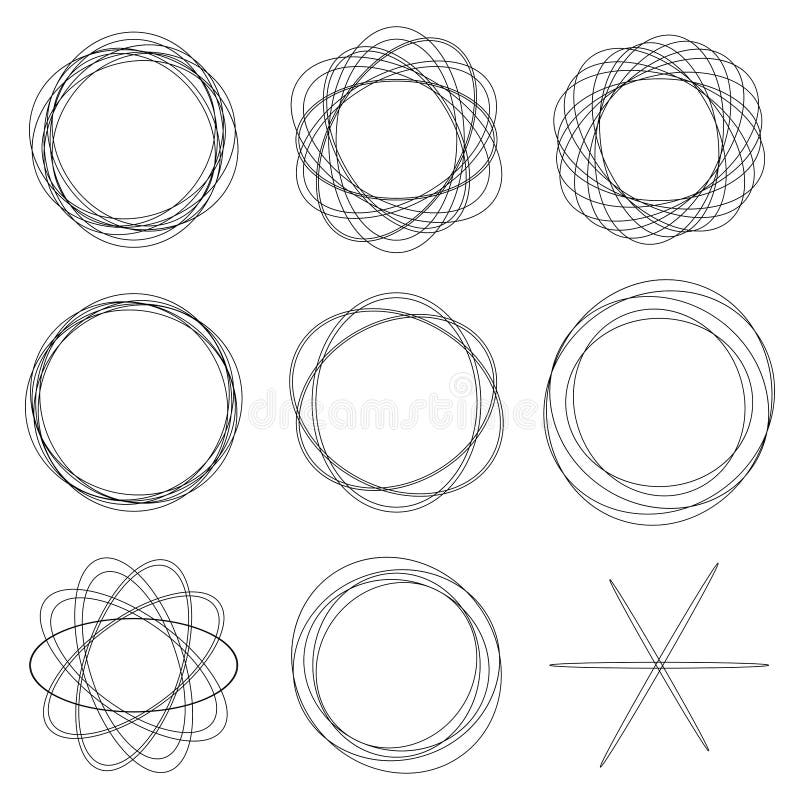 Random Circles, Circular Rings Geometric Design Element Stock Vector ...